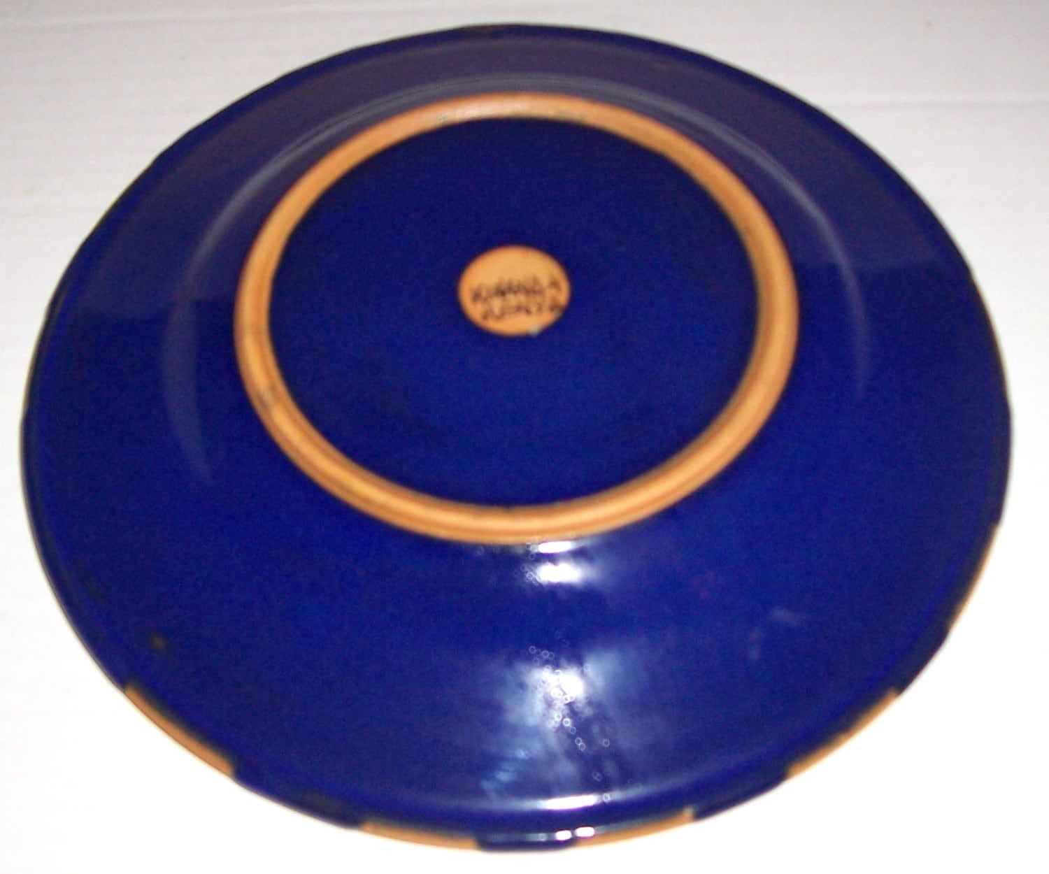 Handmade Ceramic Cobalt Cobalt Blue & Gold Side Plate Signed - Etsy