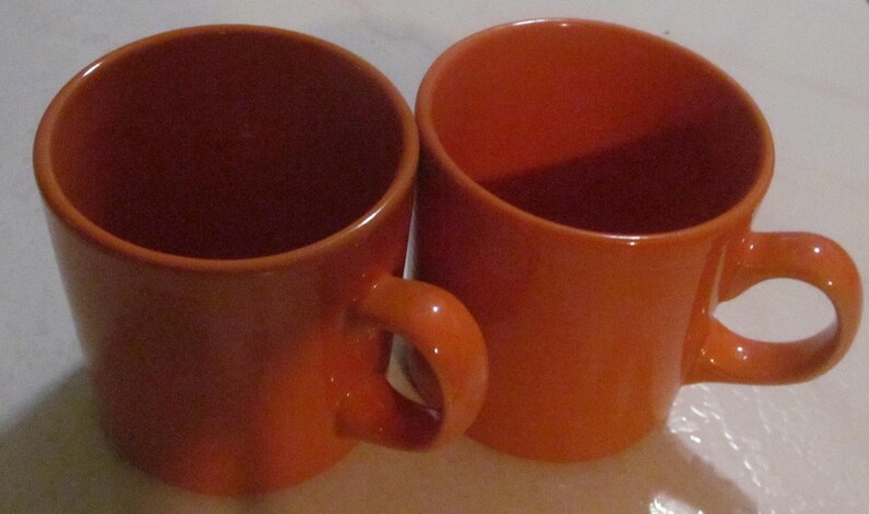 Concentrix 2 Orange Color China Stoneware Large Mugs by | Etsy