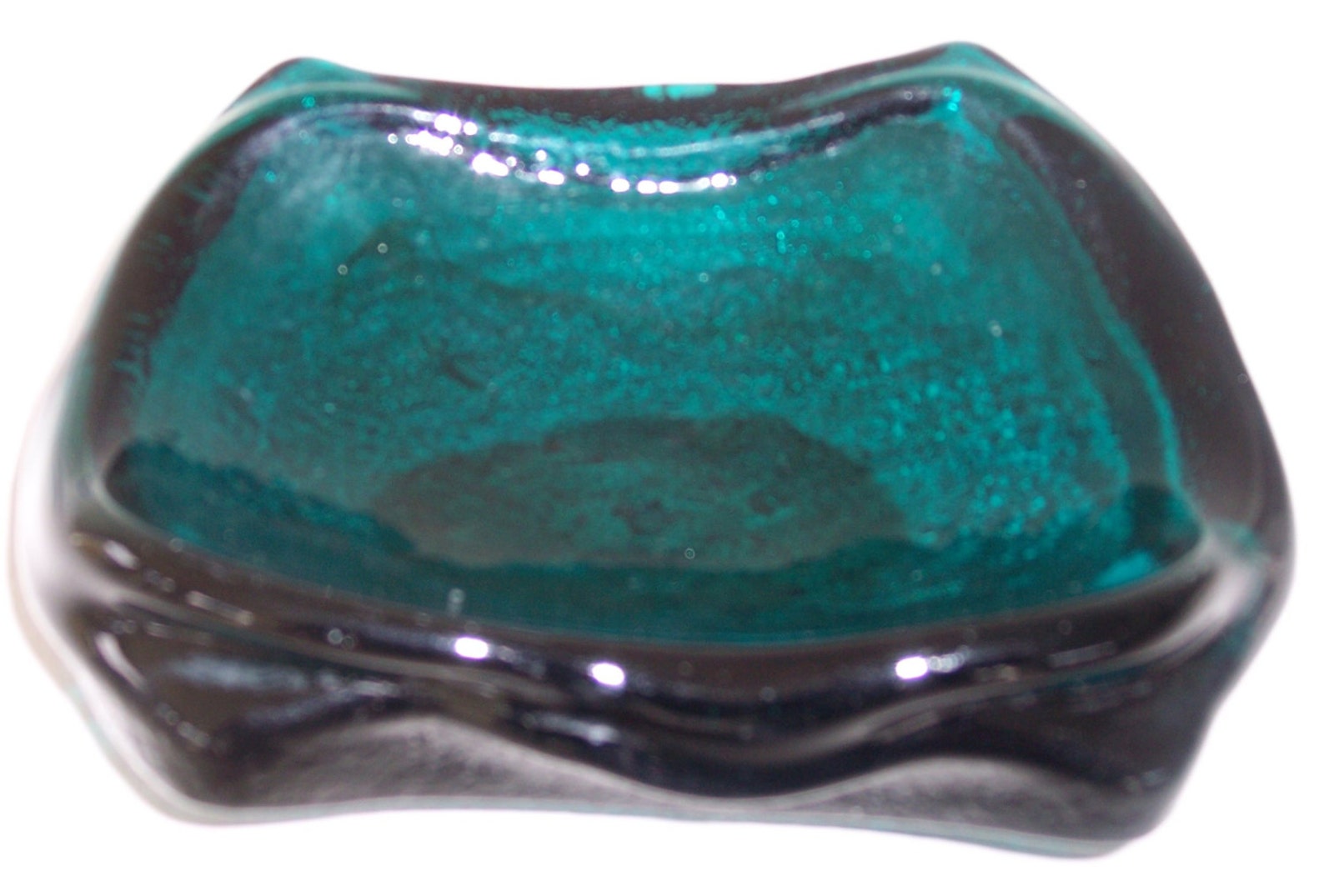 Vintage 1950's Blenko Aqua Green Color Handmade Sculptured - Etsy