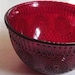 Ruby Red Pressed Glass Designed Glass Dinner/dessert Serving Bowl 5" - Etsy