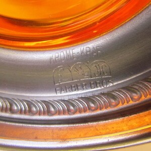 1950's Vintage Krome Kraft Mid-century Amber Color Glass Pitcher, Juice ...