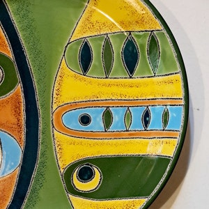 Artesa Abstract Colored Motif Style Hand Painted Ceramic Collectible ...