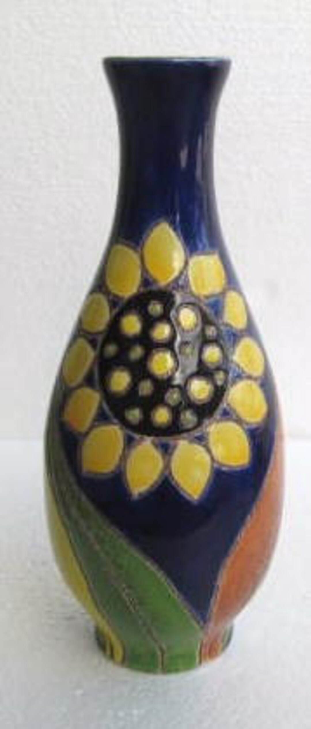 Vintage Artesa Handmade and Painted Ecuador Clay Art Sunflower Pottery ...