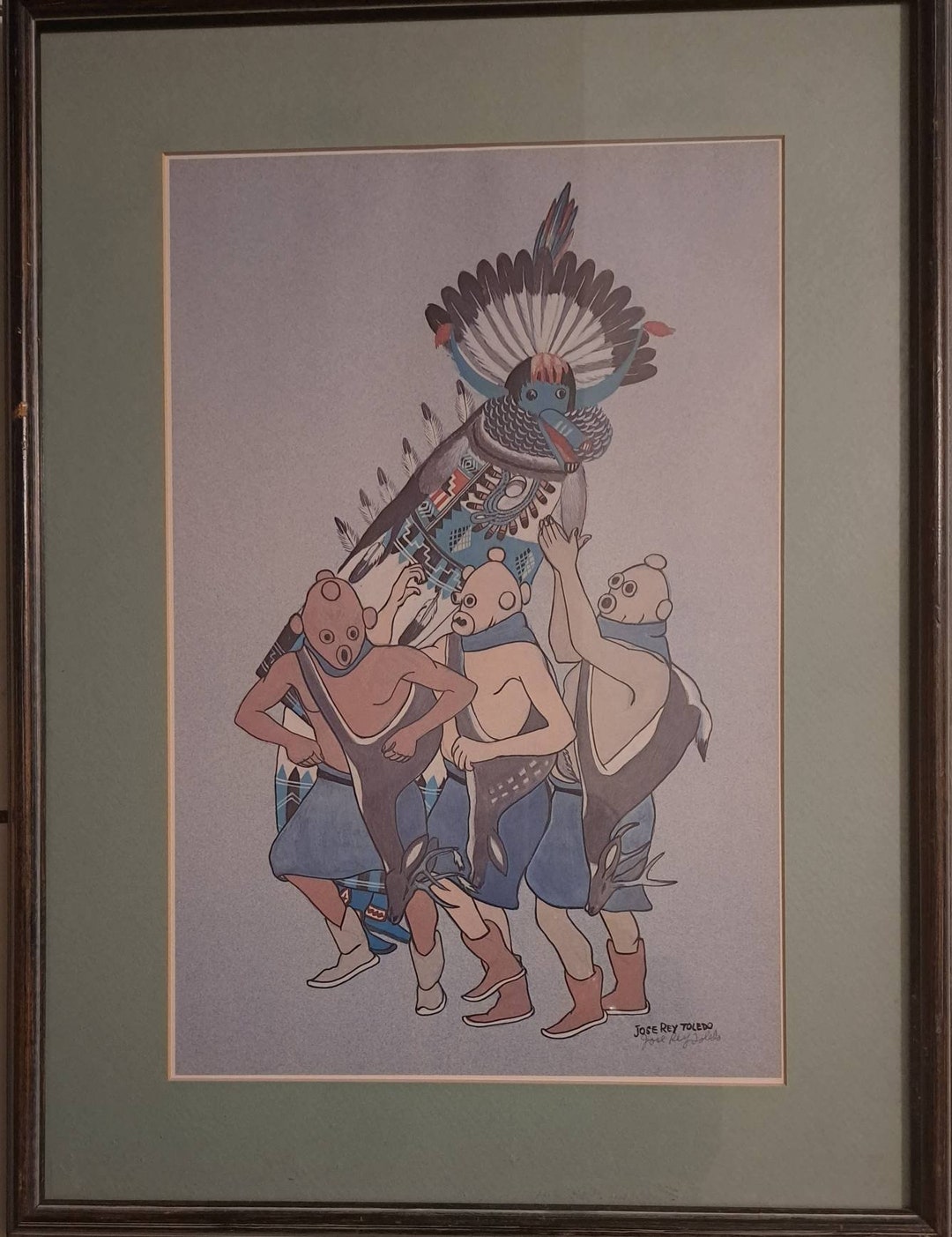 VINTAGE 1979 Jose Rey Toledo, Color Litho Print Hand Signed Artwork in ...