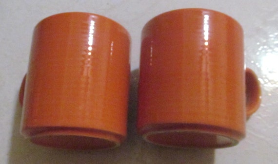Concentrix 2 Orange Color China Stoneware Large Mugs by | Etsy