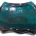 Vintage 1950's Blenko Aqua Green Color Handmade Sculptured Glass Square ...