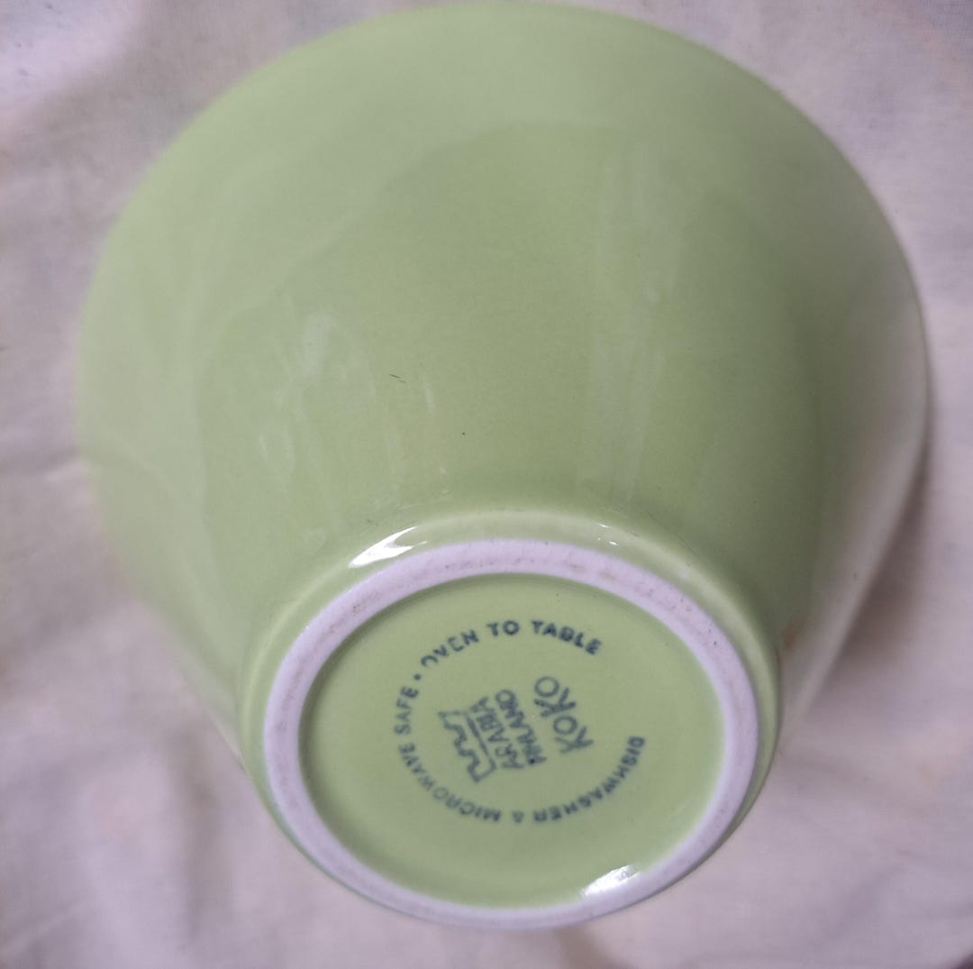 Arabia Koko Green Color Green Collectible Small Bowl 6" Made in Finland ...