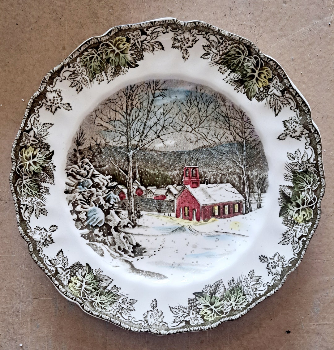 Multicolor Dinner Plate Genuine Hand Engraving by Johnson Bros. Made in ...