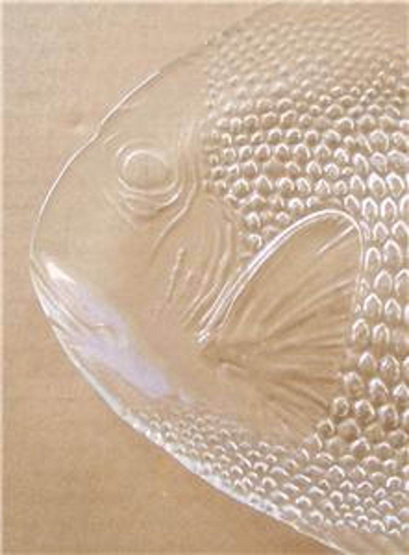 Arcoroc Clear Pressed Glass Art Fish Dinner Servering Plate -made in ...