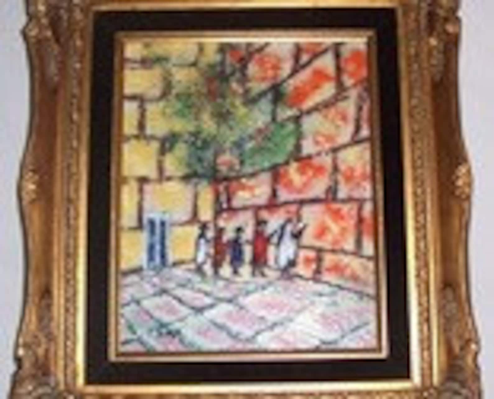 Original Signed KAYE JUDAICA Western Wall Framed Enamel Art - Etsy