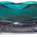 Vintage 1950's Blenko Aqua Green Color Handmade Sculptured Glass Square ...