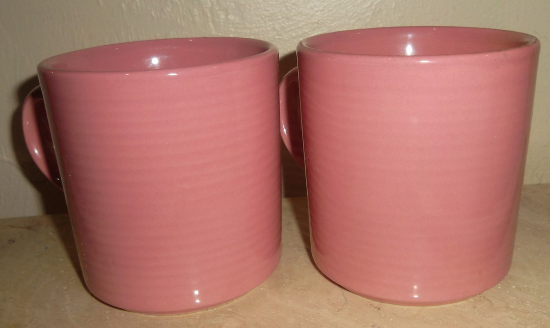 Concentrix 2 Rose Color China Stoneware Large Mugs by Lynn - Etsy
