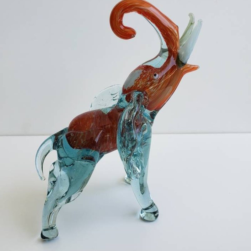 Glass Elephant - Etsy