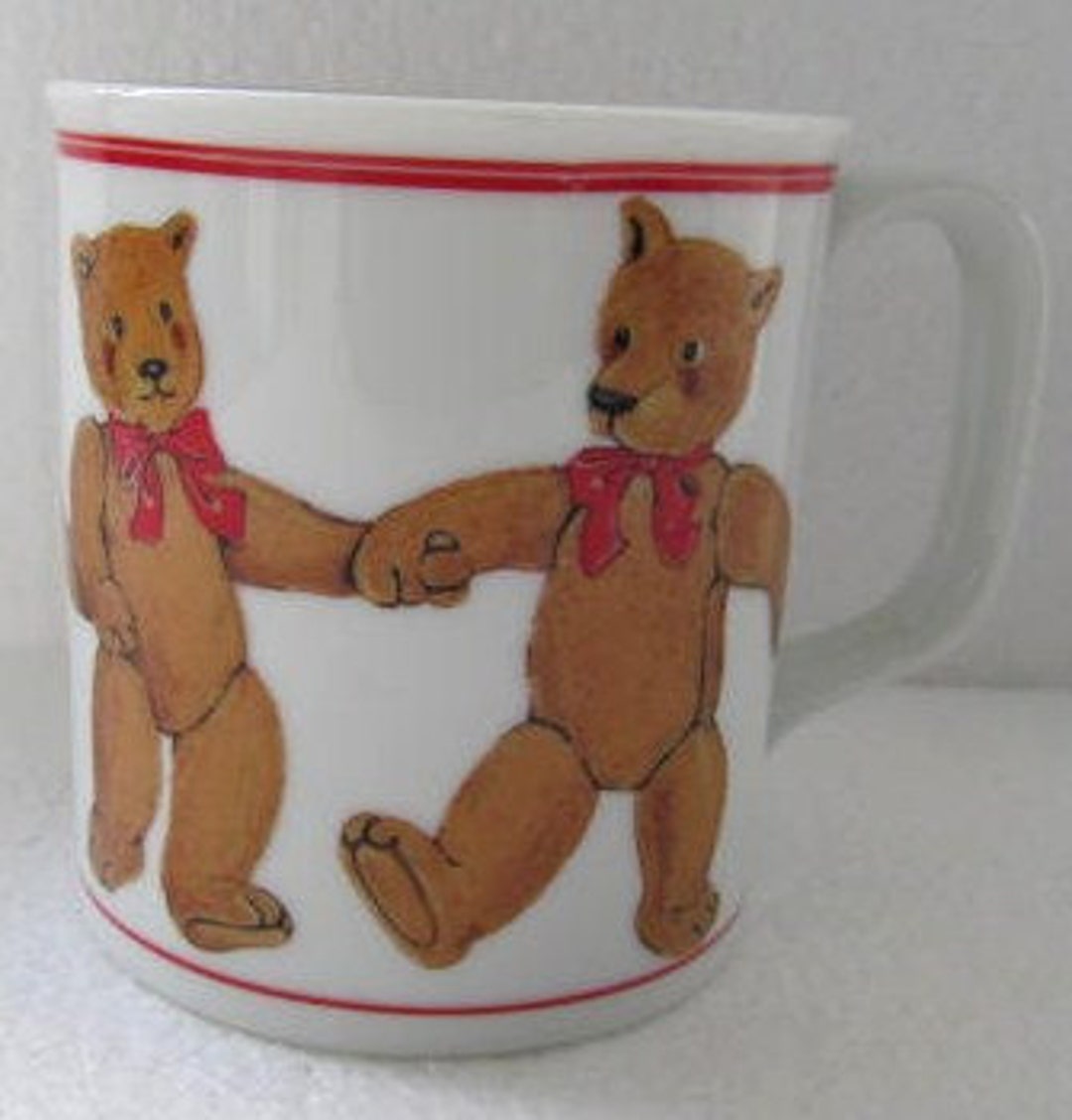 Vintage CURZON Paraglazed Teddy Bears Novelty Collectible Coffee Mug ...