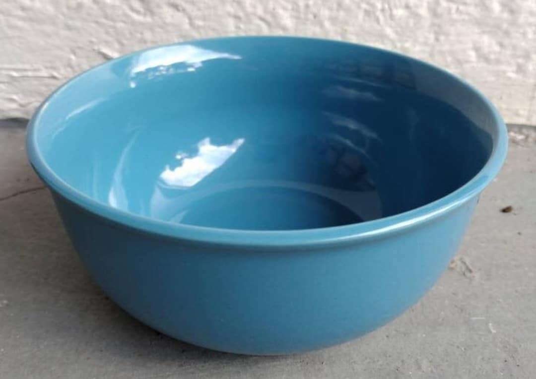 Royal Norfolk Blue Stoneware Bowl, 6 In. Gloss Color Finish Stoneware ...
