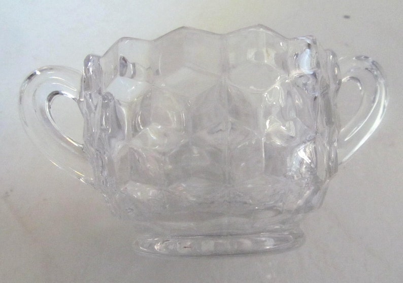 Vintage Indiana Glass Whitehall Pattern Clear Glass Mini Sugar - Etsy