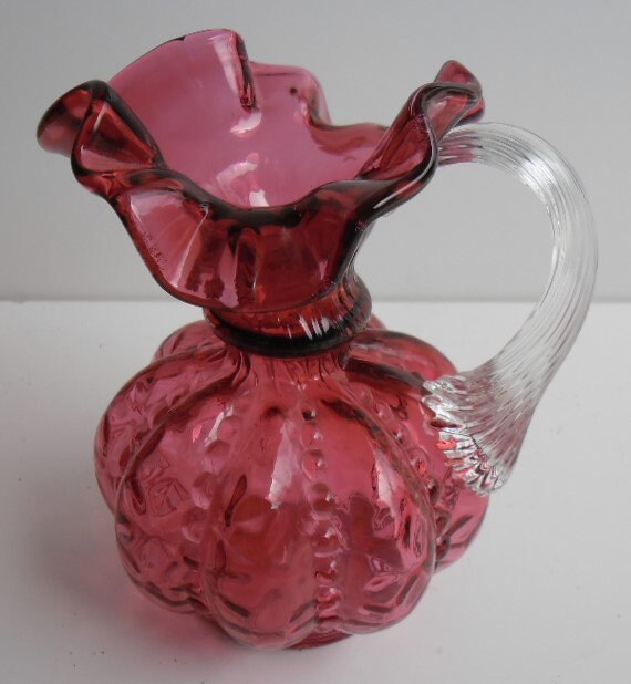 Rare Fenton Collectible Glass Cranberry Color Ruffled Edges - Etsy