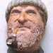 1990 W.h.bossons Titled fisherman Handpainted Plaster Molded Wall ...