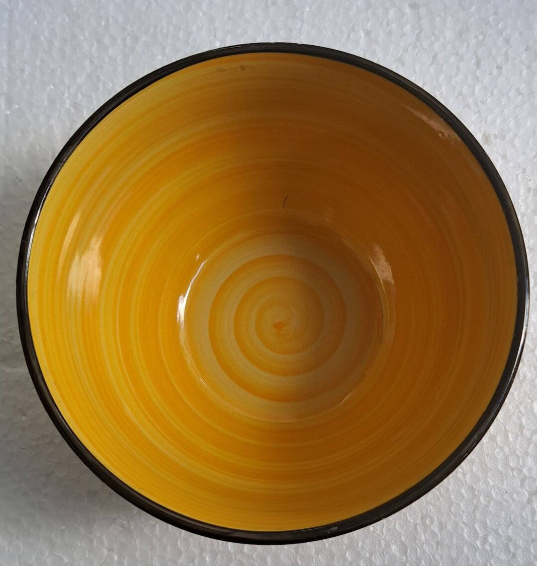 Gibson Home Yellow Color Swirl Designs, Handpainted Collection ...