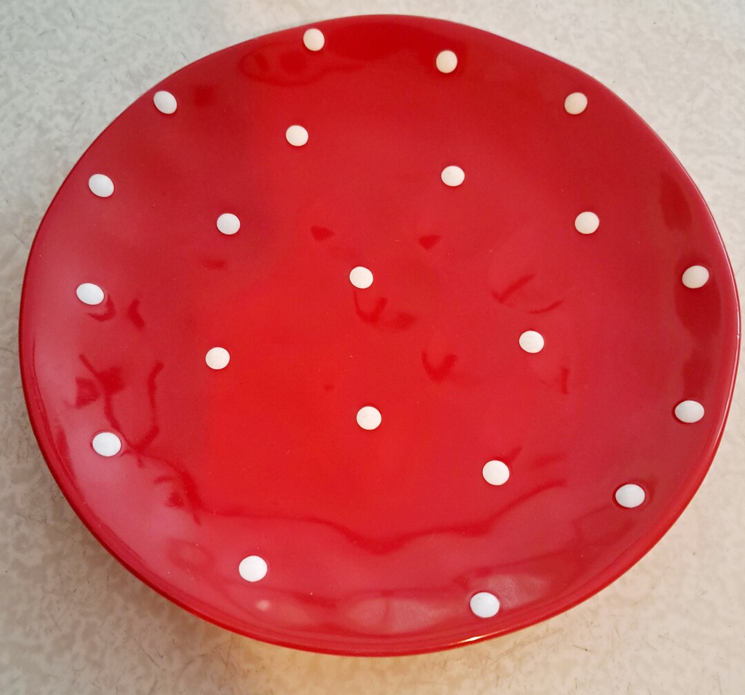 Maxwell & Williams Sprinkle Red Color Salad Plate Collectible Stoneware ...