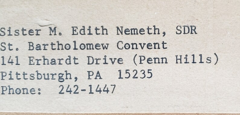 1960s Rare & Original Sister M. Edith Nemeth, SDR Contemporary Oriental ...