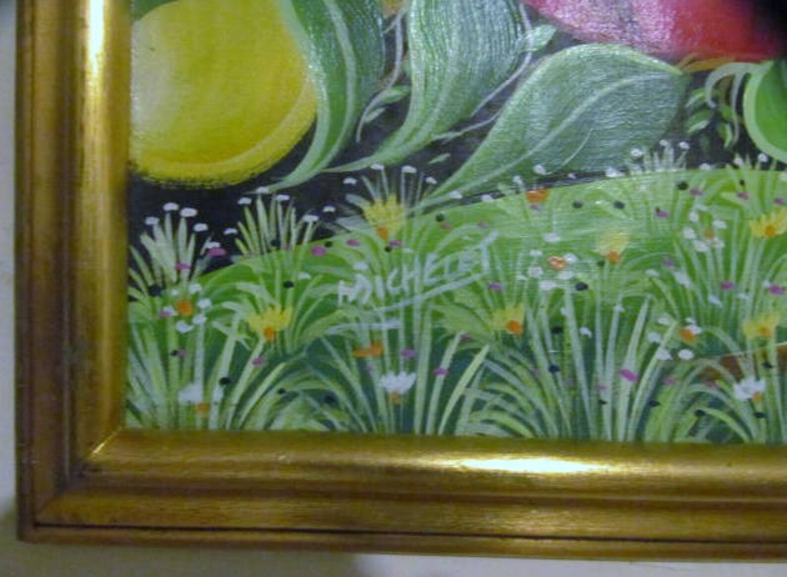 Rare Vintage Signed Michelet Haitian Folk Style Acrylic Framed - Etsy