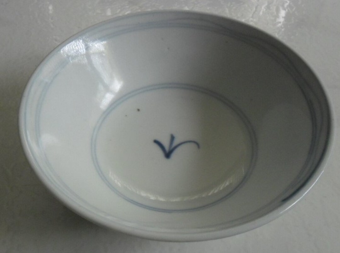 Vintage Chinese Handpainted Cobalt Blue Flower Design Porcelain ...