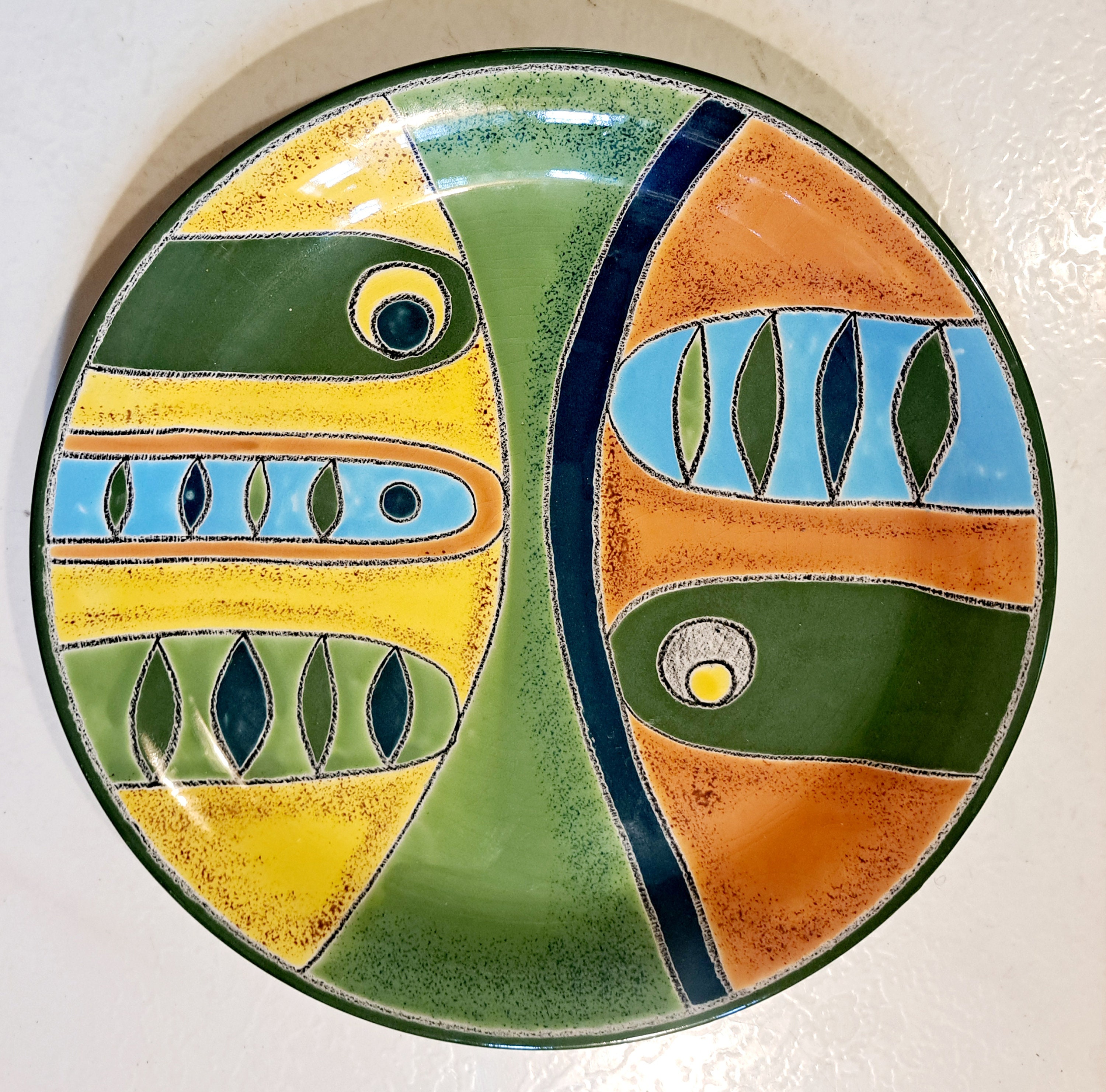 Artesa Abstract Colored Motif Style Hand Painted Ceramic Collectible ...