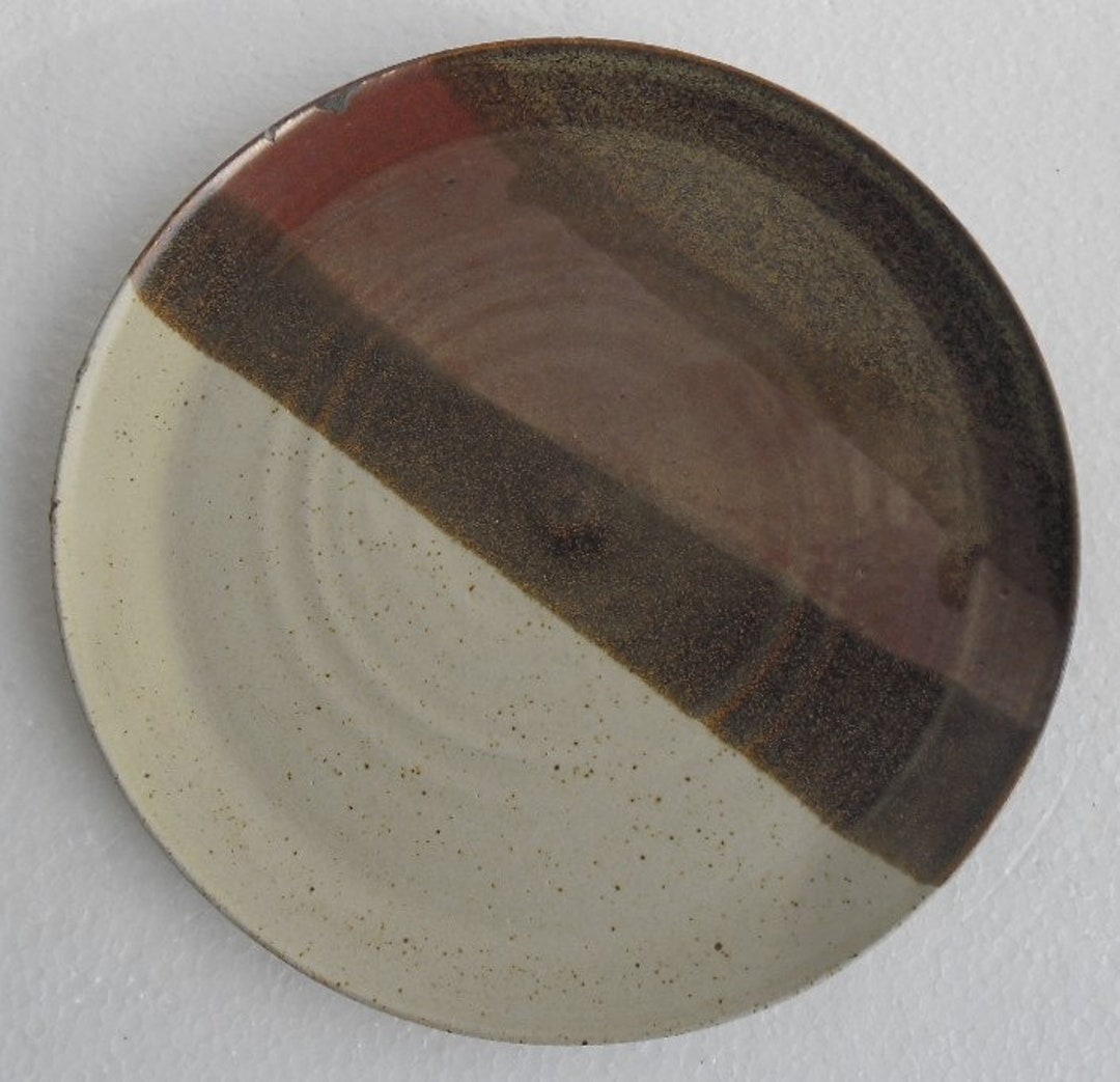 Hand Thrown Earth Tone Brown Colors Ceramic Pottery Dinner Plate Made ...