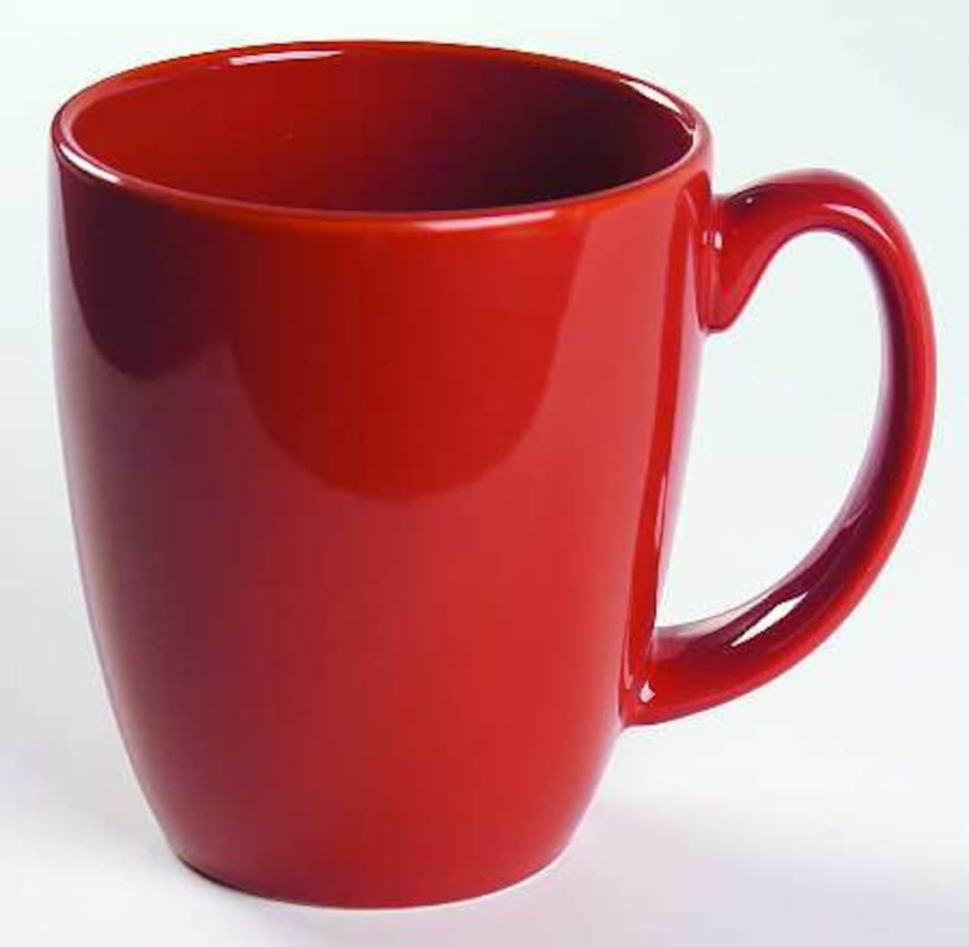 Vintage (1) Red Color Corelle by Corning Collectible Stoneware Mug - Etsy