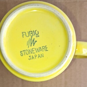 Vintage Furio Stoneware Yellow Color Ridged Style Collectible Coffee ...
