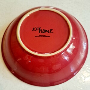 New JCP Home RED Color Small Collectible Ceramic Bowl - Etsy