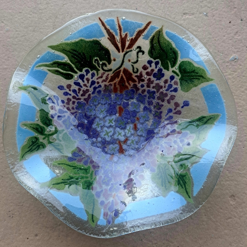 Fused Glass Hydrangea - Etsy