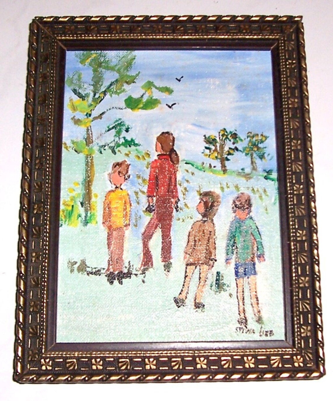 Rare Signed & Original Silvia Lieb untitled Family/ - Etsy