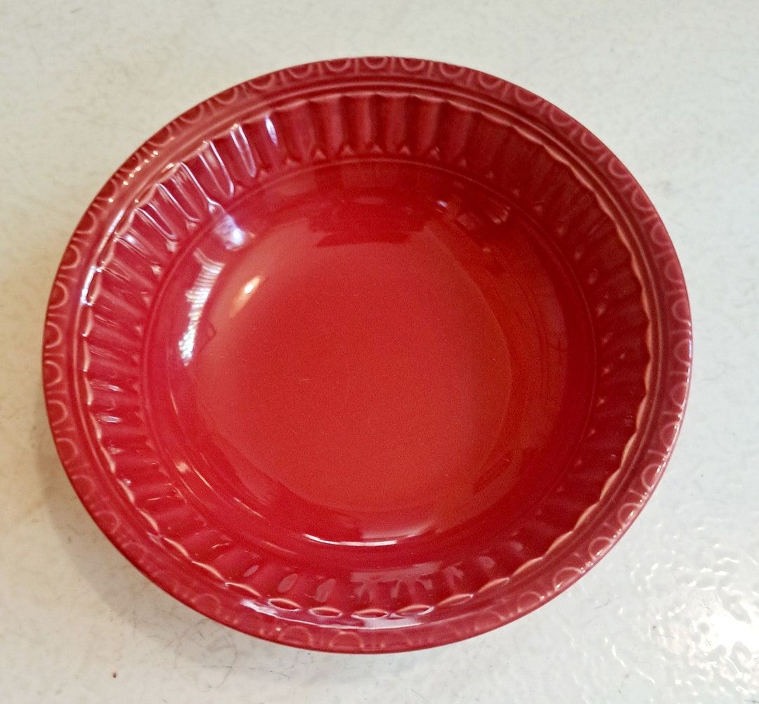 New JCP Home RED Color Small Collectible Ceramic Bowl - Etsy