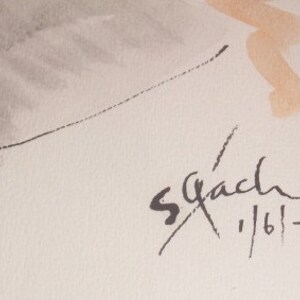 Rare Signed 1971 SUSIE GACH PEELLE Original Portrait Watercolor ...