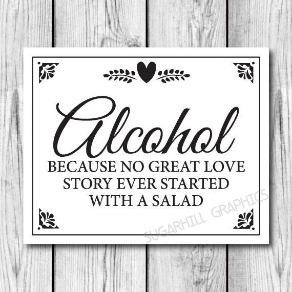 Bar Wedding Sign Wedding Decor Wedding Alcohol Sign Wedding | Etsy