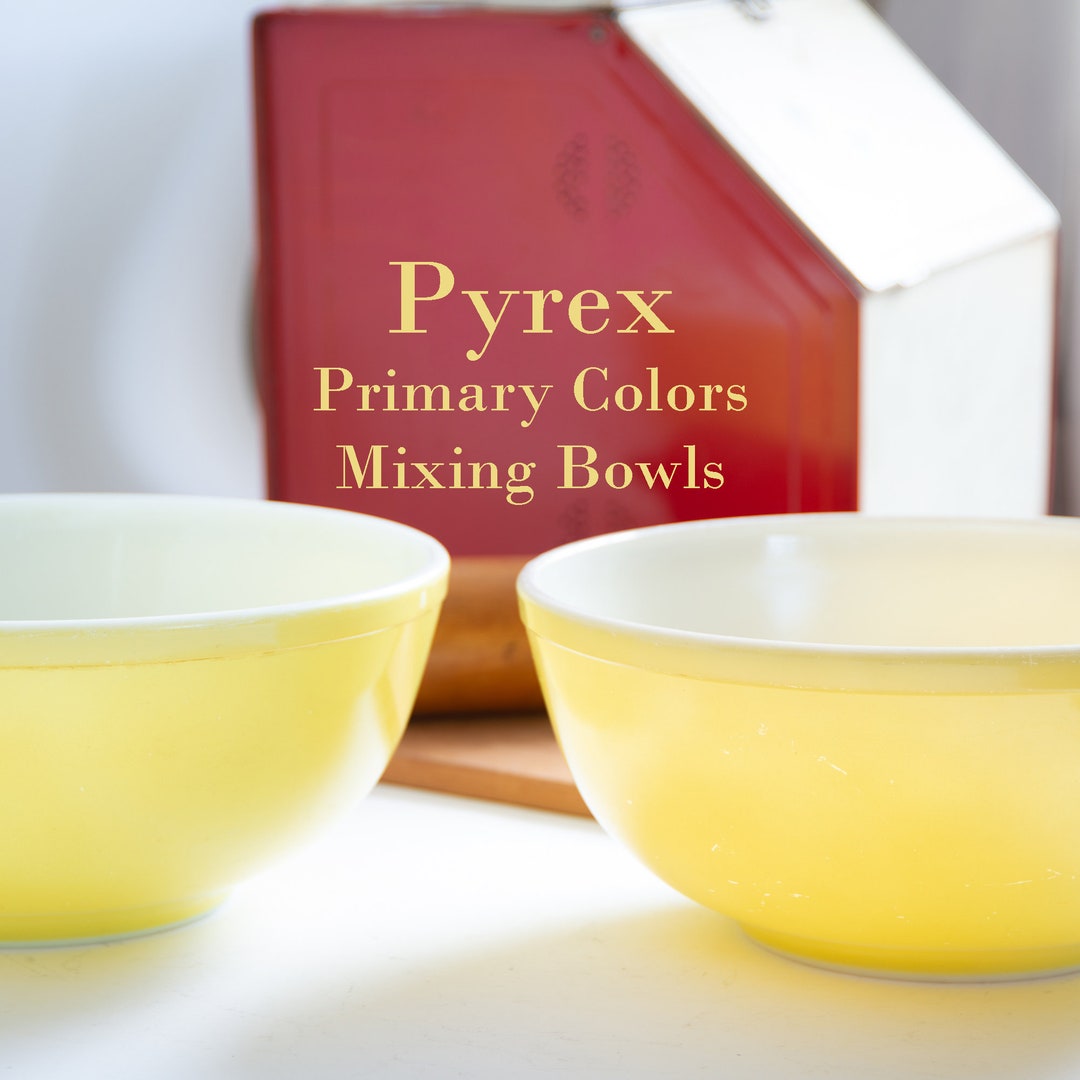 Pyrex Yellow Mixing Bowl | Primary Color Set 4-quart | Early Pyrex ...