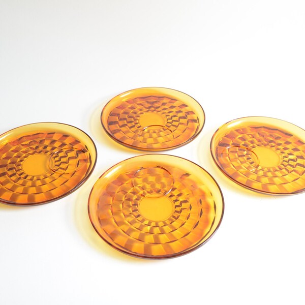 Amber Glass Plates - Etsy