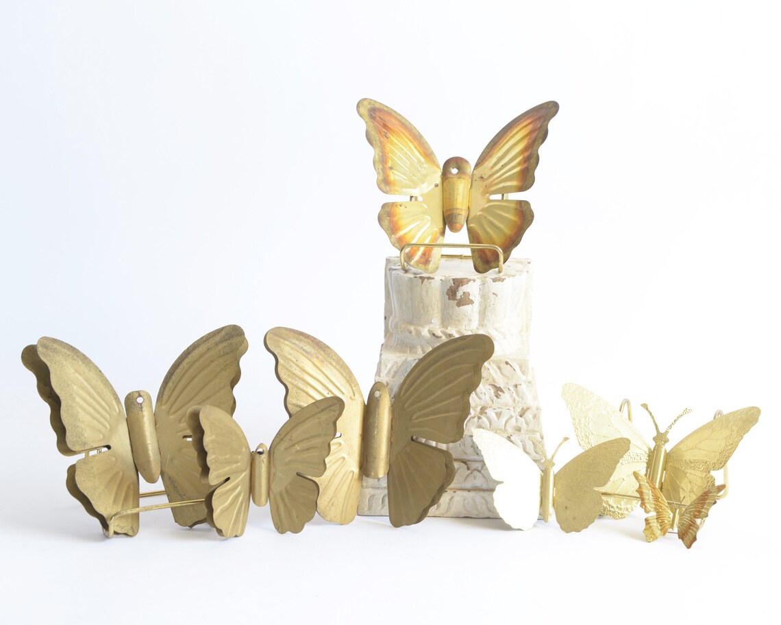 Vintage Mismatched Metal Butterflies Wall Butterfly Metal - Etsy
