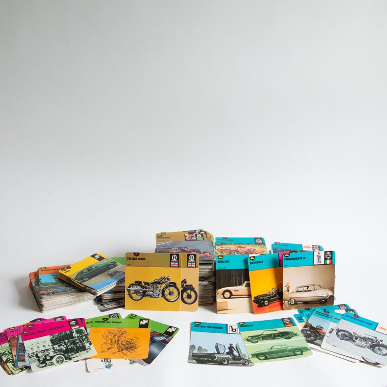 Vintage Car & Motorcycle Collector Cards: Italian Automotive History - Etsy