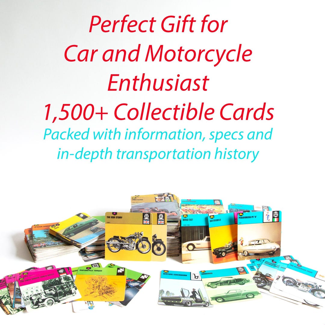 Car Motorcycle Collector Cards | Dad Car Gift | Boyfriend Car Gift ...