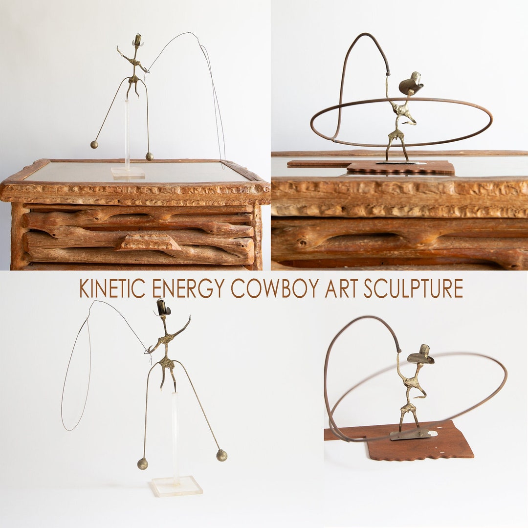 Cowboy Art Sculpture: Western Roper Decor - Etsy