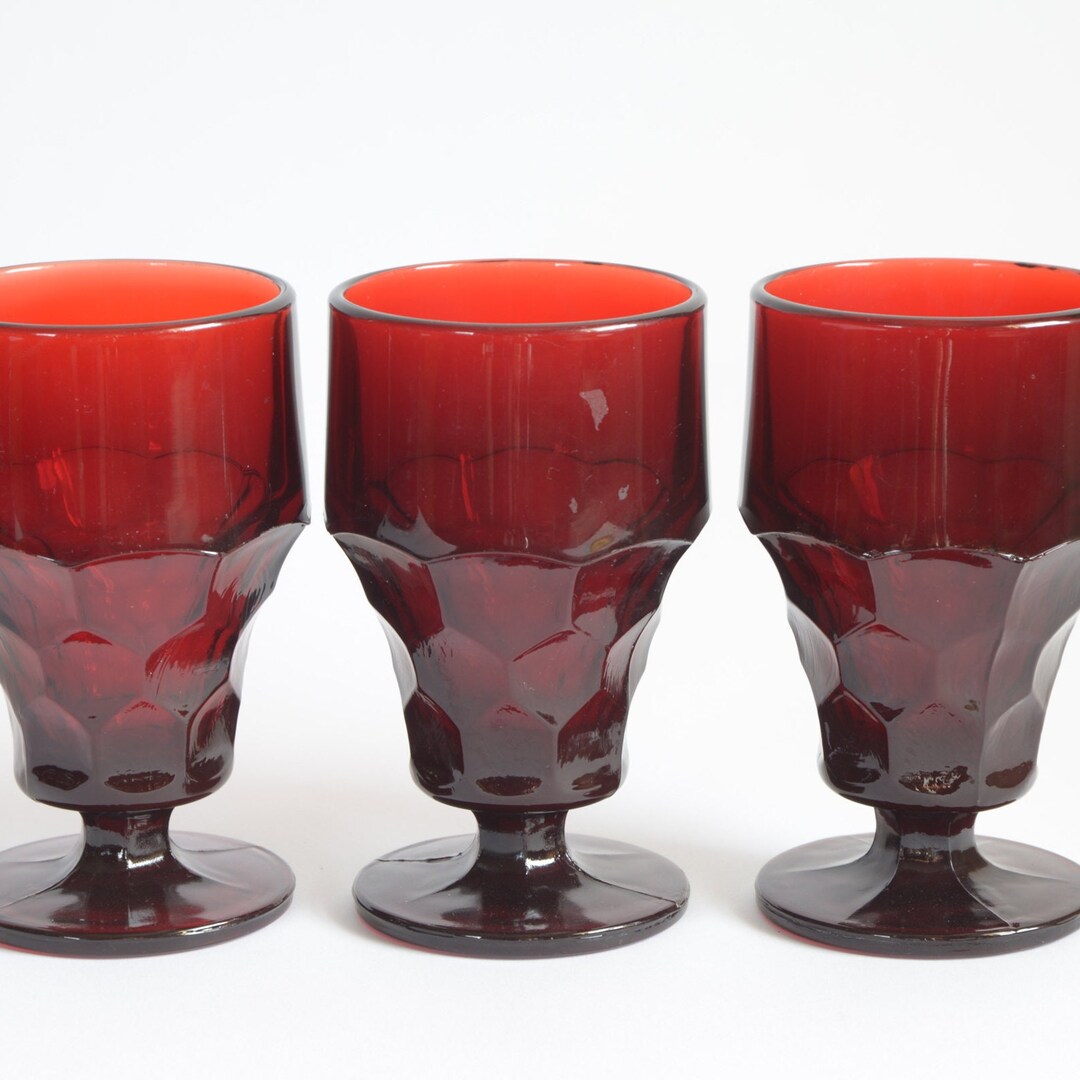 Ruby Red Glassware | Anchor Hocking Ruby Red | Ruby Red Goblets | Red ...