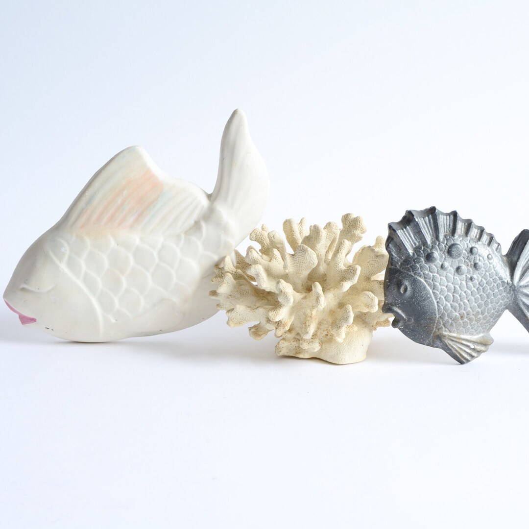 Vintage Plaster Fish Pair Wall Decor in Miller Studios Style Nursery ...
