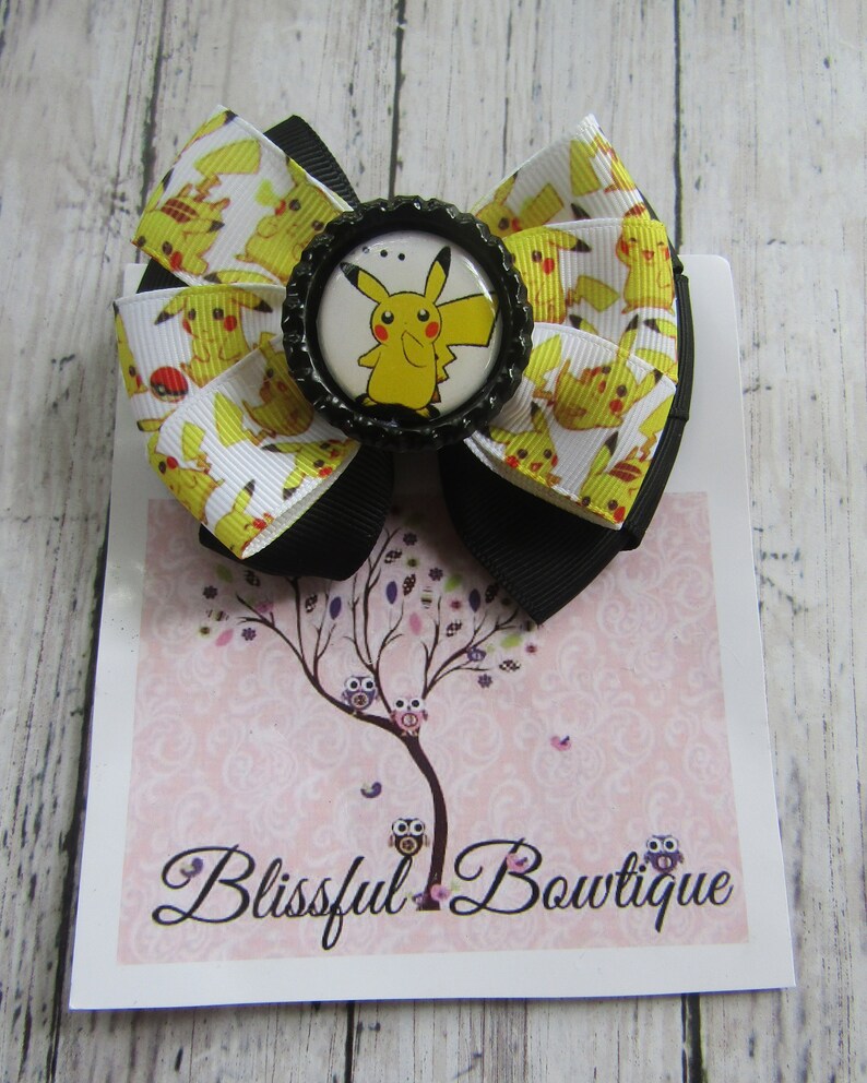 Pokemon Pikachu Inspired Pinwheel Bow - Etsy