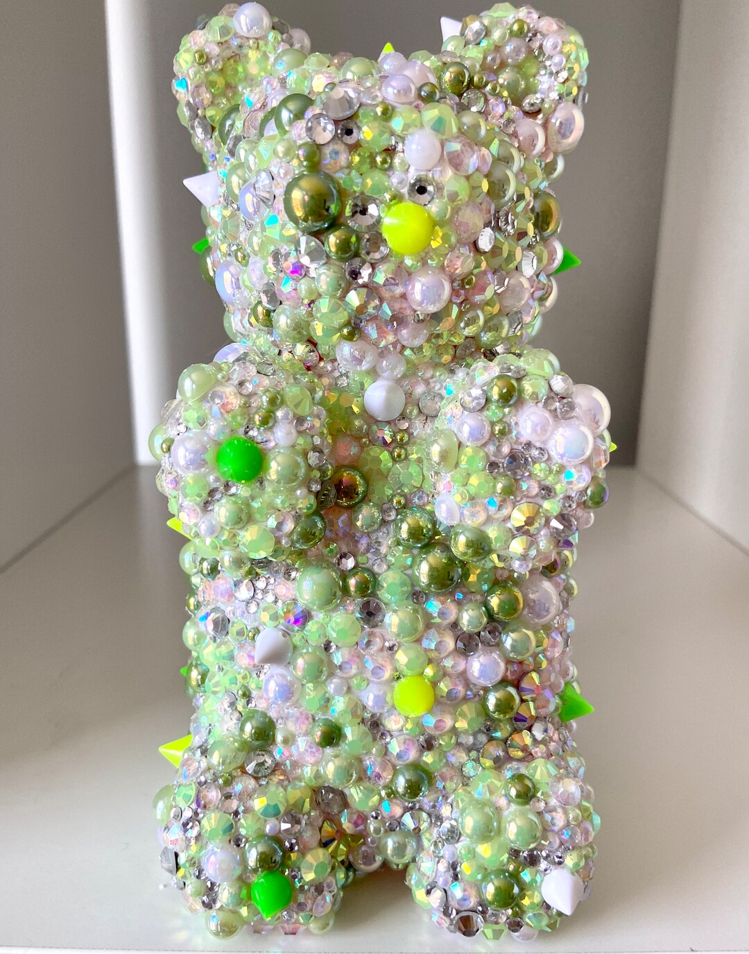 Giant Resin Gummy Bear Statue- Greens- Pearls, Bling, Studs - Etsy