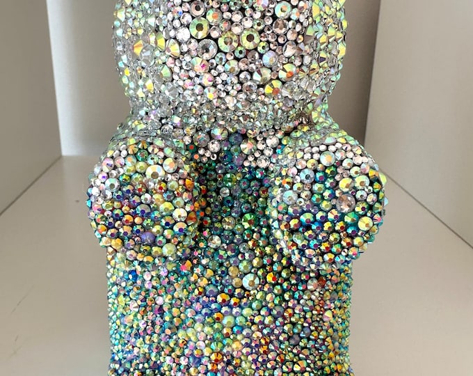 Giant Resin Gummy Bear Statue- Clear & Rainbow Bling - Etsy