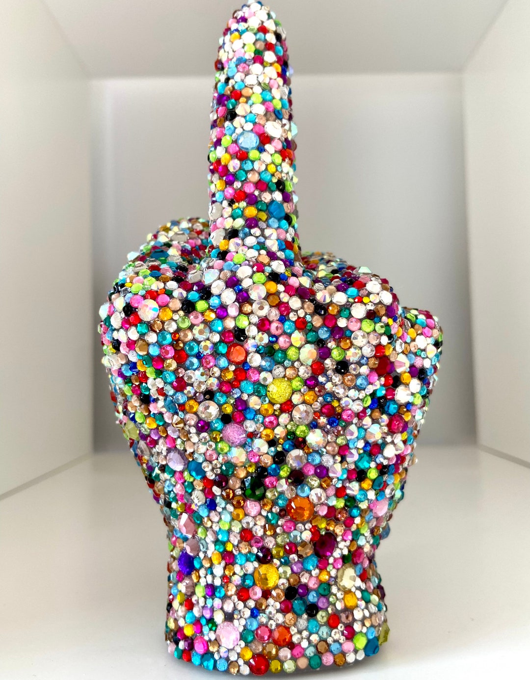 Resin Middle Finger Statue- Rainbow Bling - Etsy