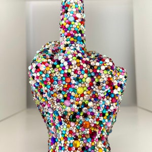 Resin Middle Finger Statue- Rainbow Bling - Etsy